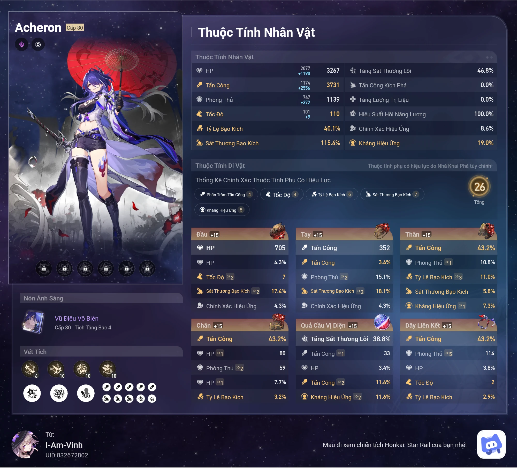 Tui build Acheron đc ko mọi người Honkai: Star Rail | HoYoLAB