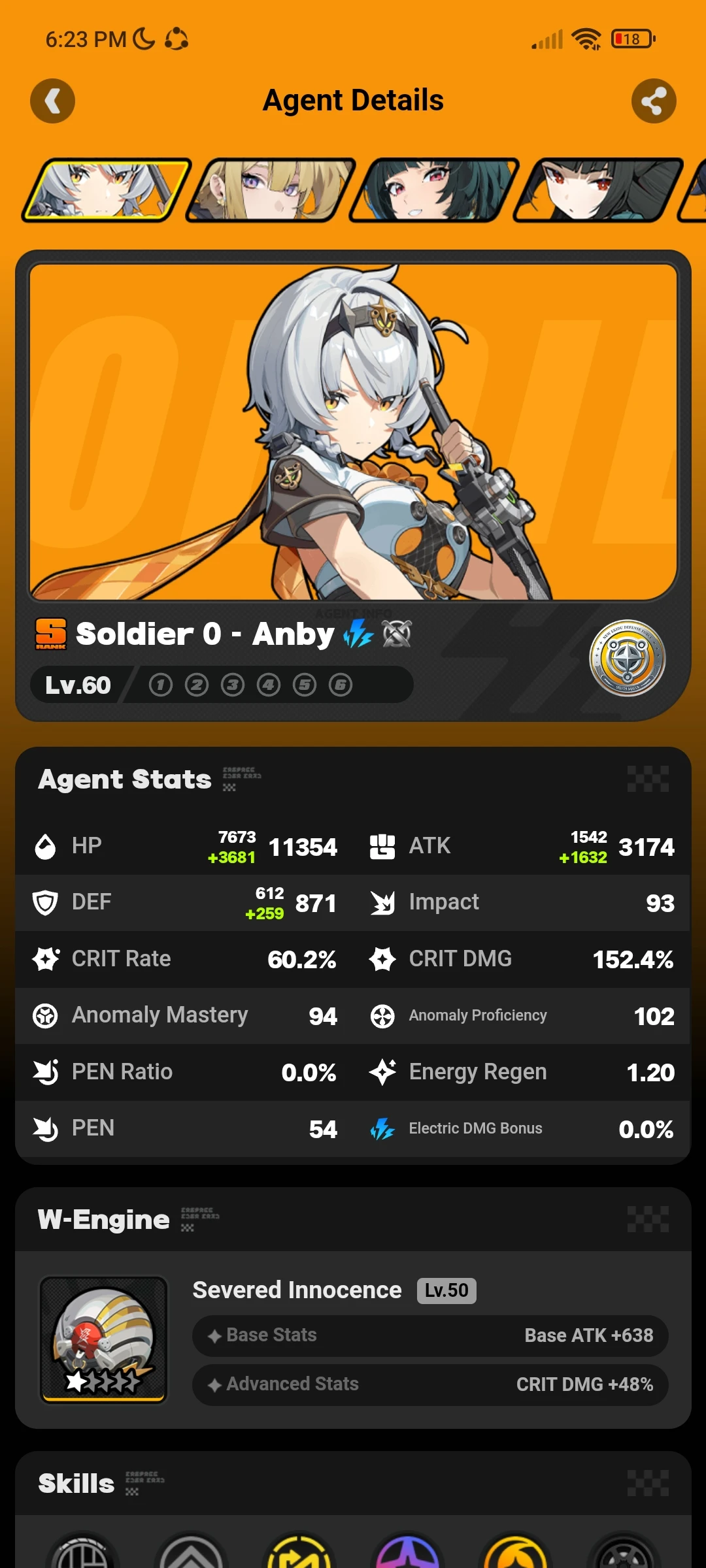 Rate my S Anby Build! (tell me if i need to improve gemme ...