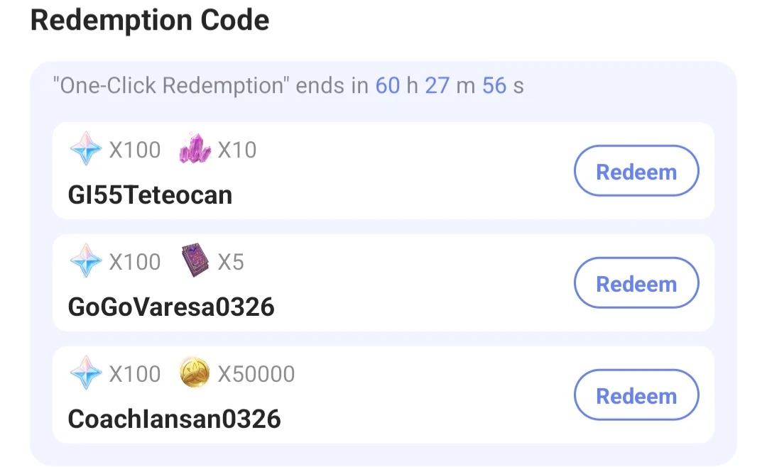 Redemption Codes! 03/14/2025 Genshin Impact | HoYoLAB