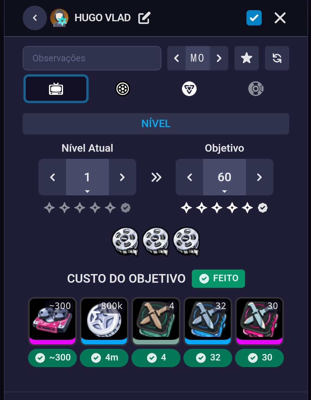 I finished Hugo's materials pre farm (at least the guaranteed things ...