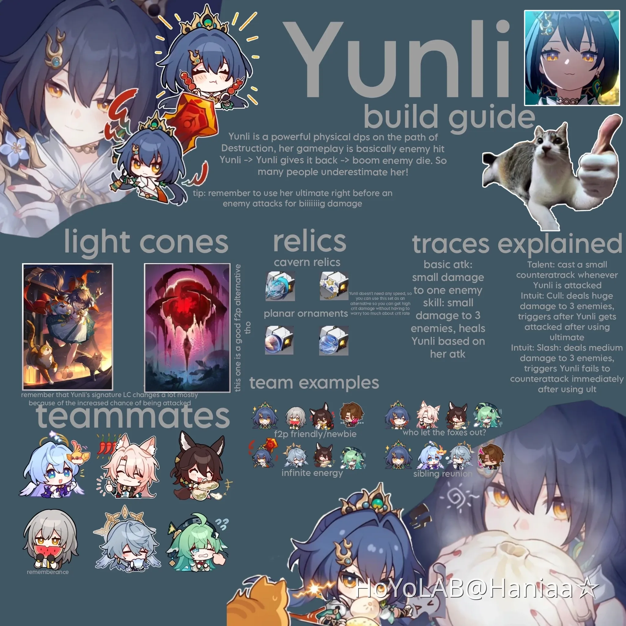 Yunli build guide infographic [v3.1] Honkai: Star Rail | HoYoLAB
