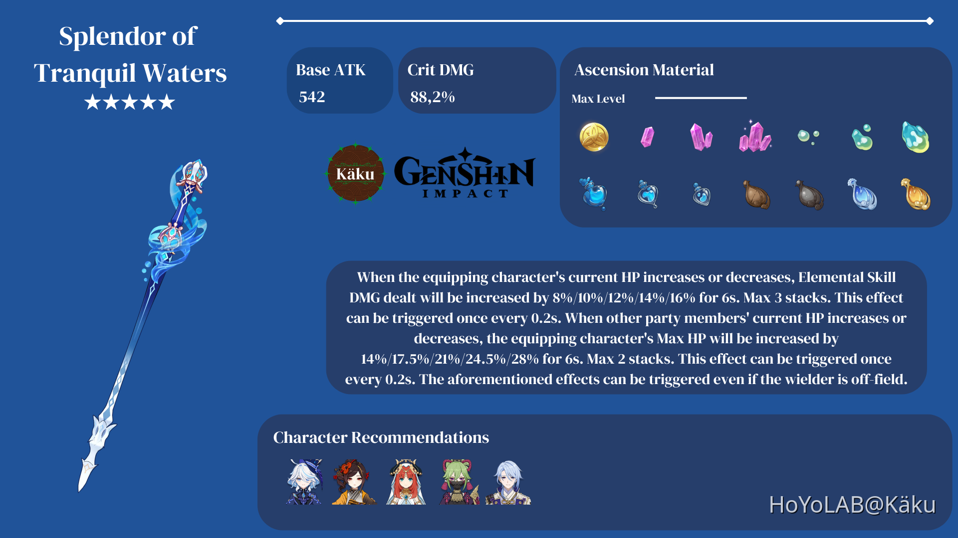 Splendor of Tranquil Waters - Weapon Guide Genshin Impact | HoYoLAB