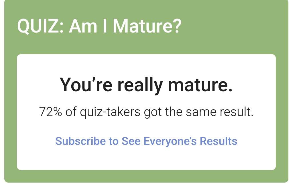 Maturity Test Results! | HoYoLAB