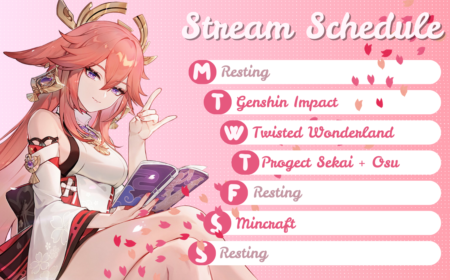 Yae Miko's Streaming Schedule Genshin Impact | HoYoLAB
