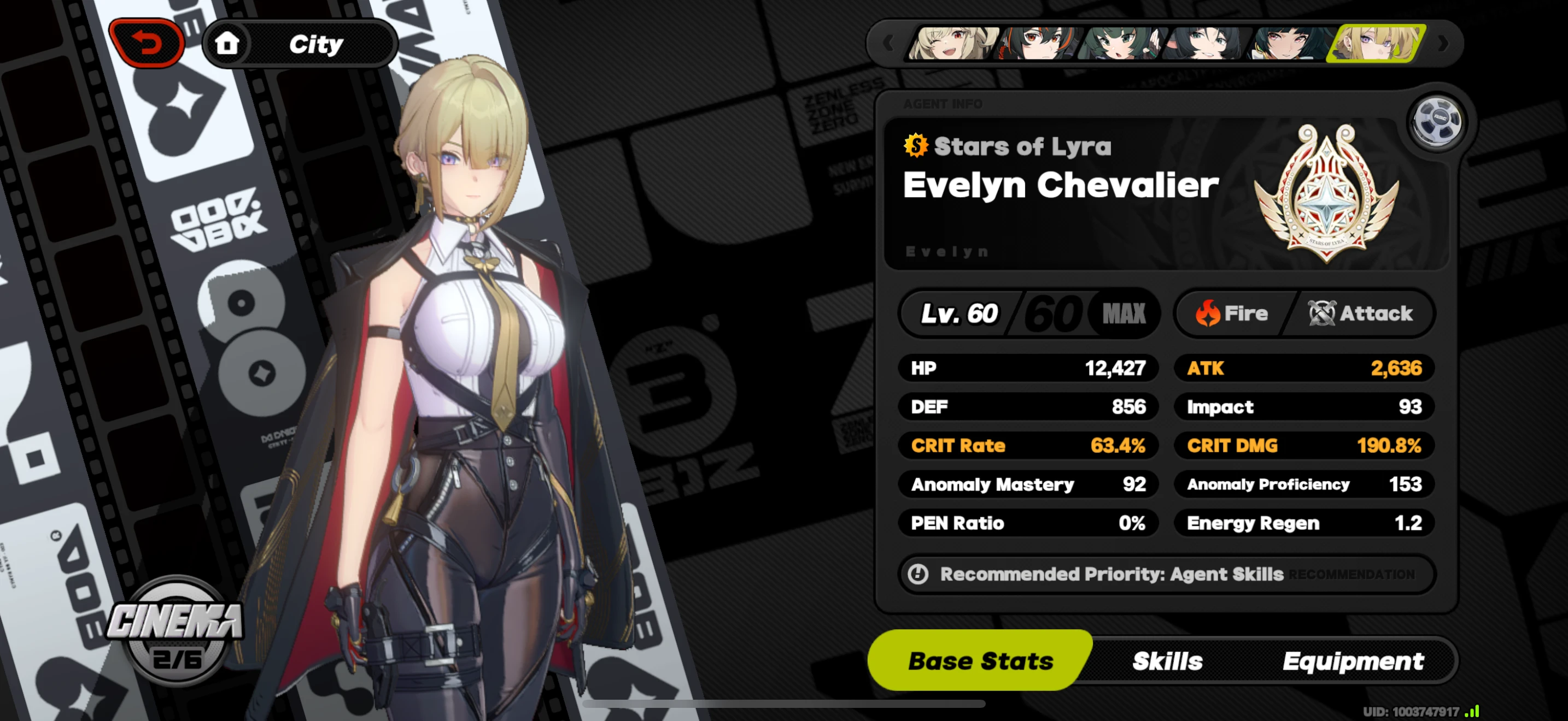 Here’s my Main Attack Character Team. M2 Qingyi with M2 Evelyn and Astra Zenless Zone Zero | HoYoLAB