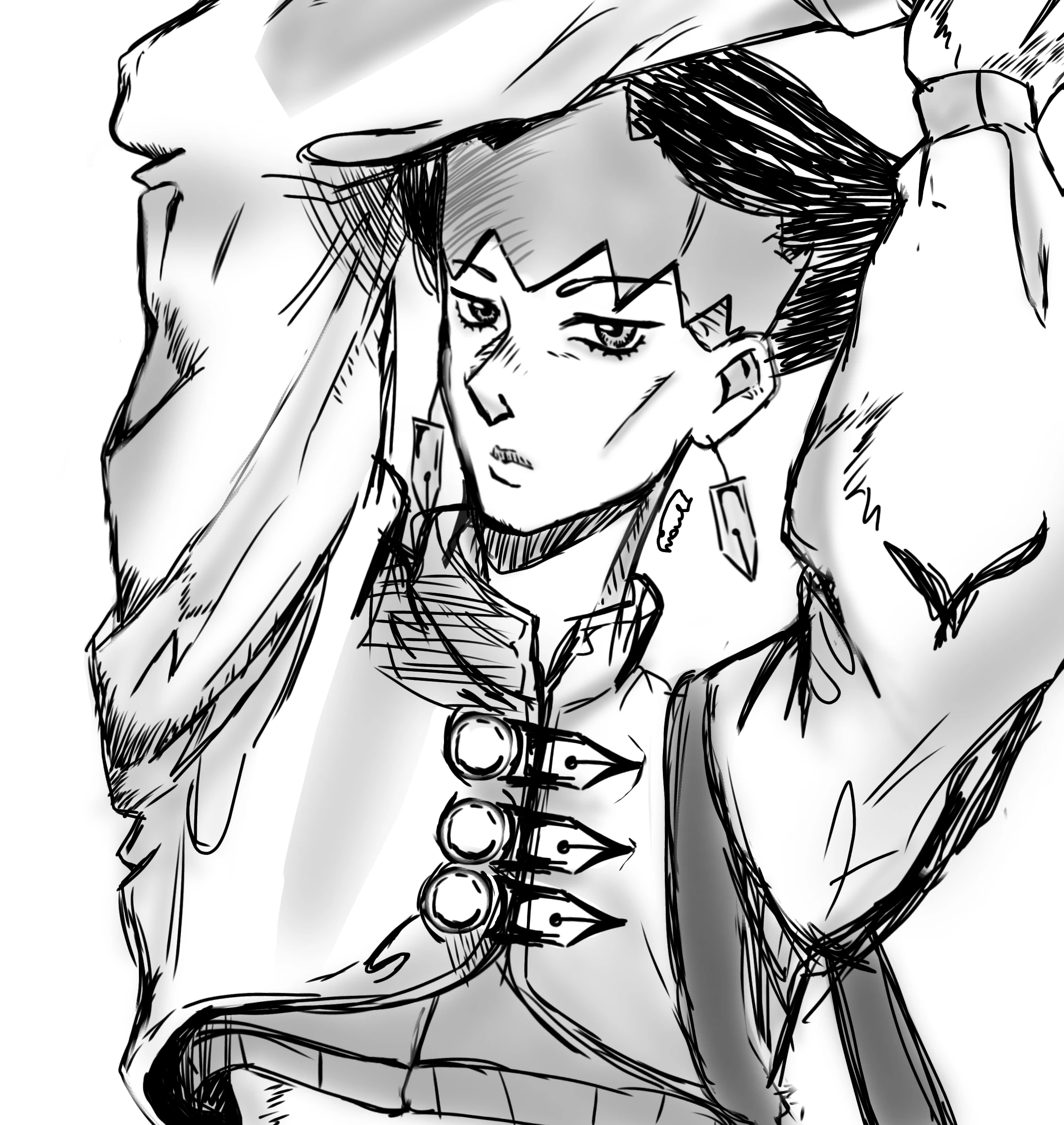 Rohan Kishibe drawing :3 | HoYoLAB