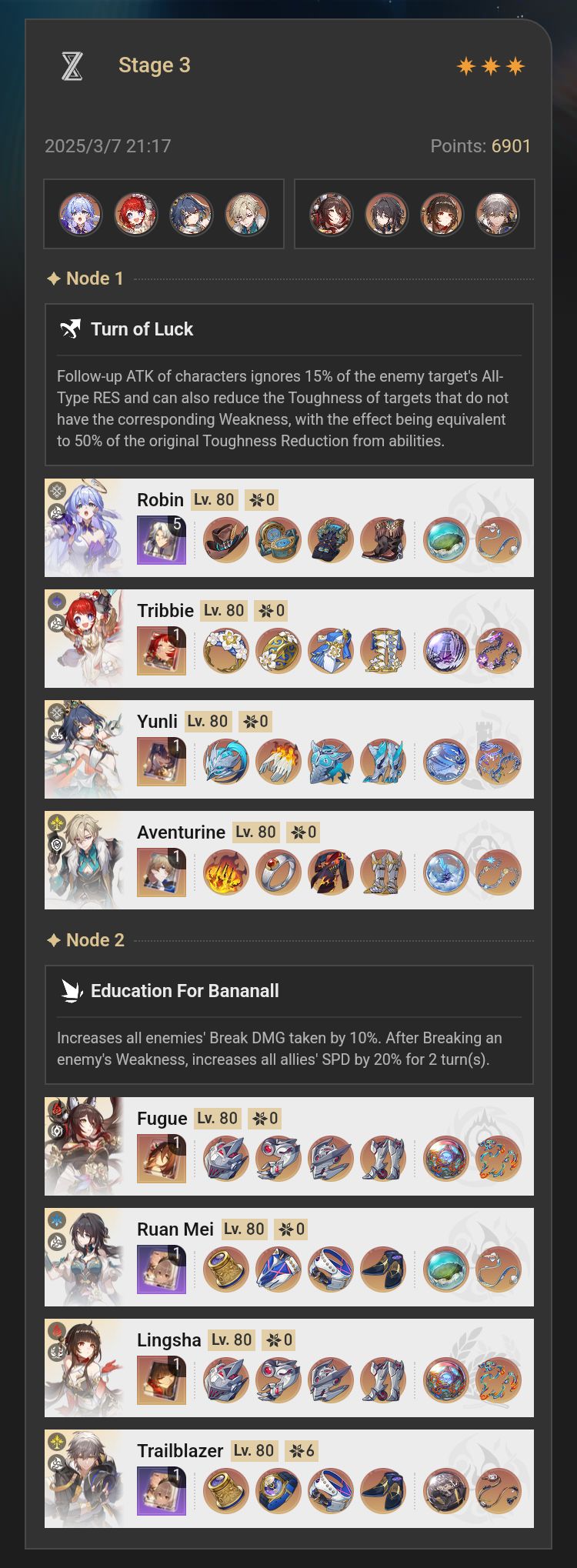 DPS Lingsha, Sub-DPS Aventurine Honkai: Star Rail | HoYoLAB