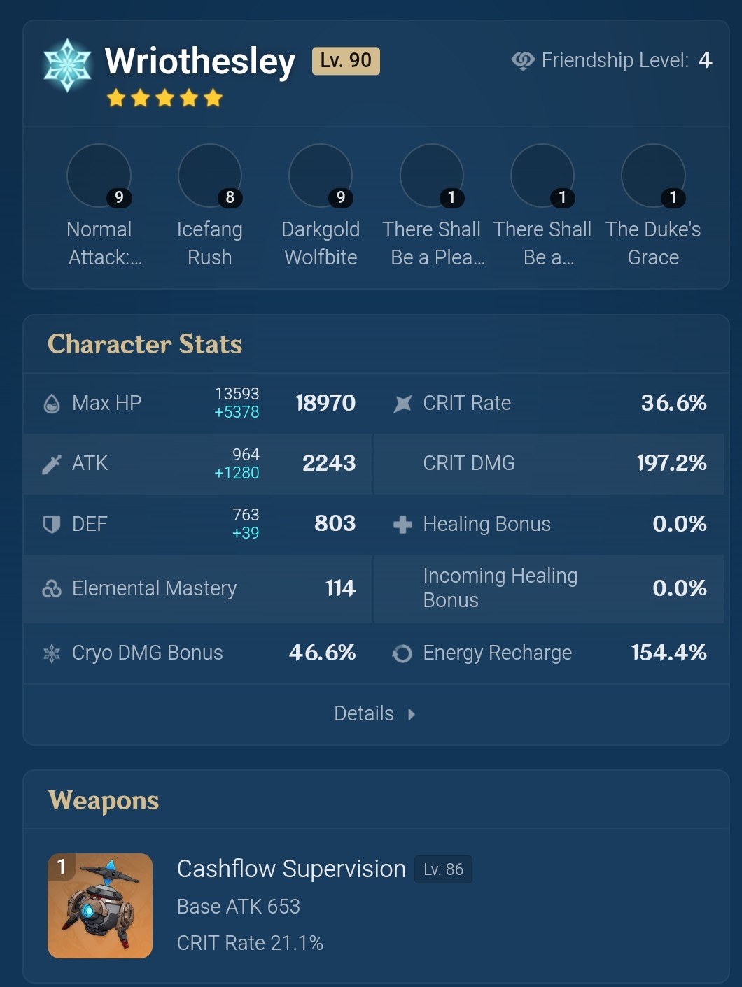 Wriothesley has his weapon Genshin Impact | HoYoLAB