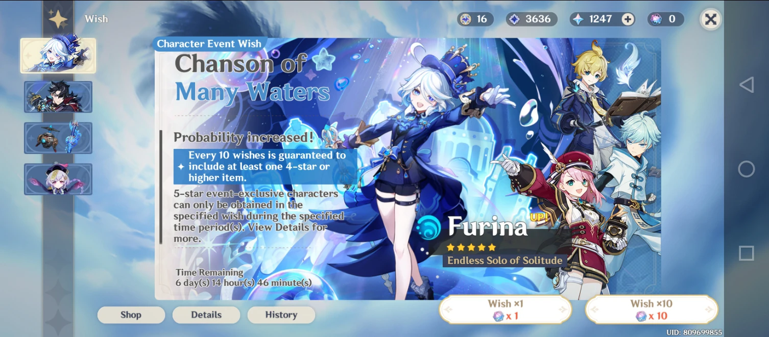 DAY 3 OF SAVING FOR C6 FURINA Genshin Impact | HoYoLAB