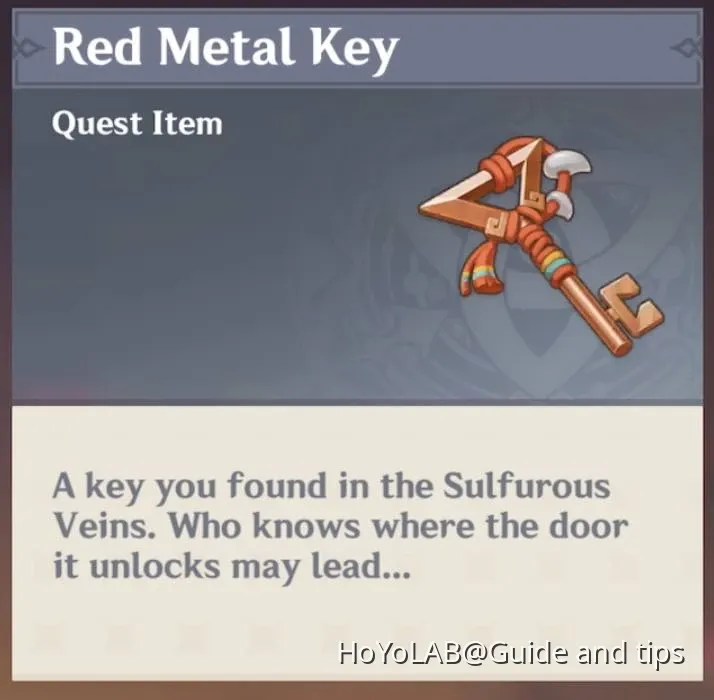 Where to get "Red Metal Key" and Where to use it? Natlan hidden Gate ...