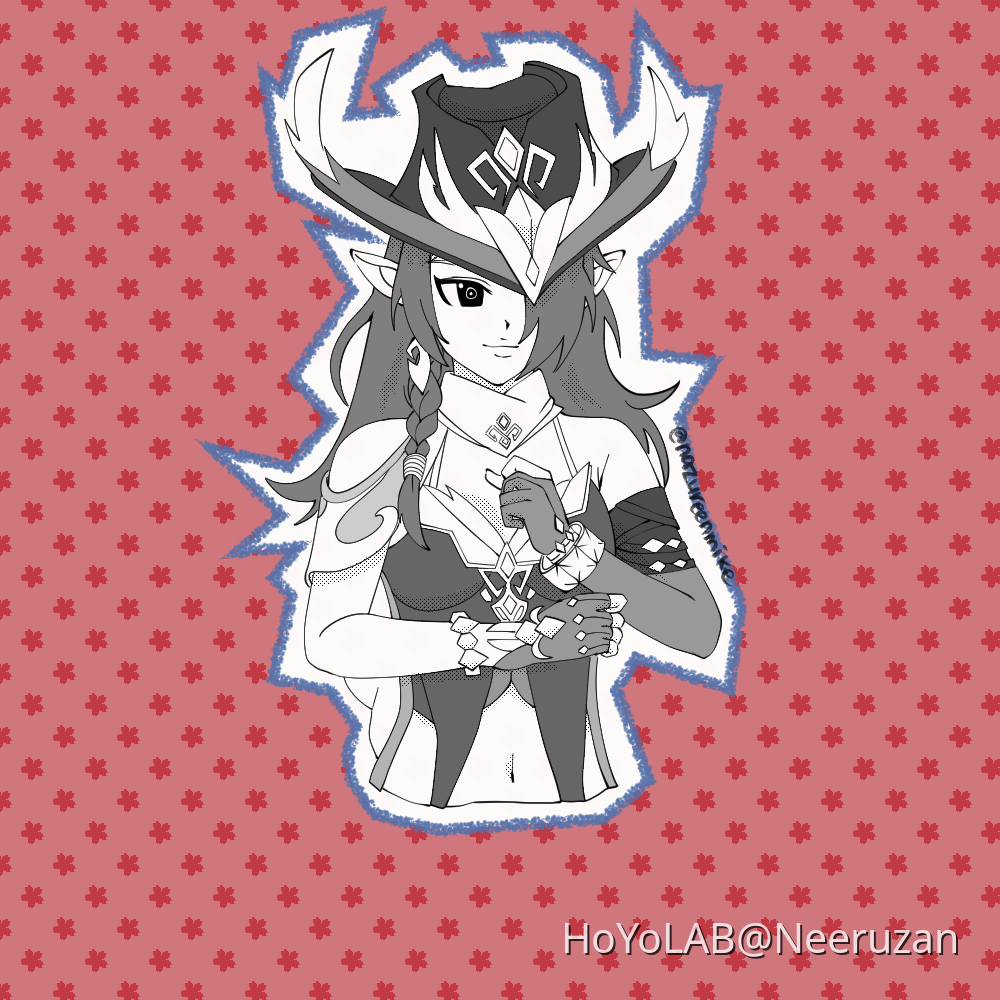 Simple half body sketch of Chasca! Genshin Impact | HoYoLAB