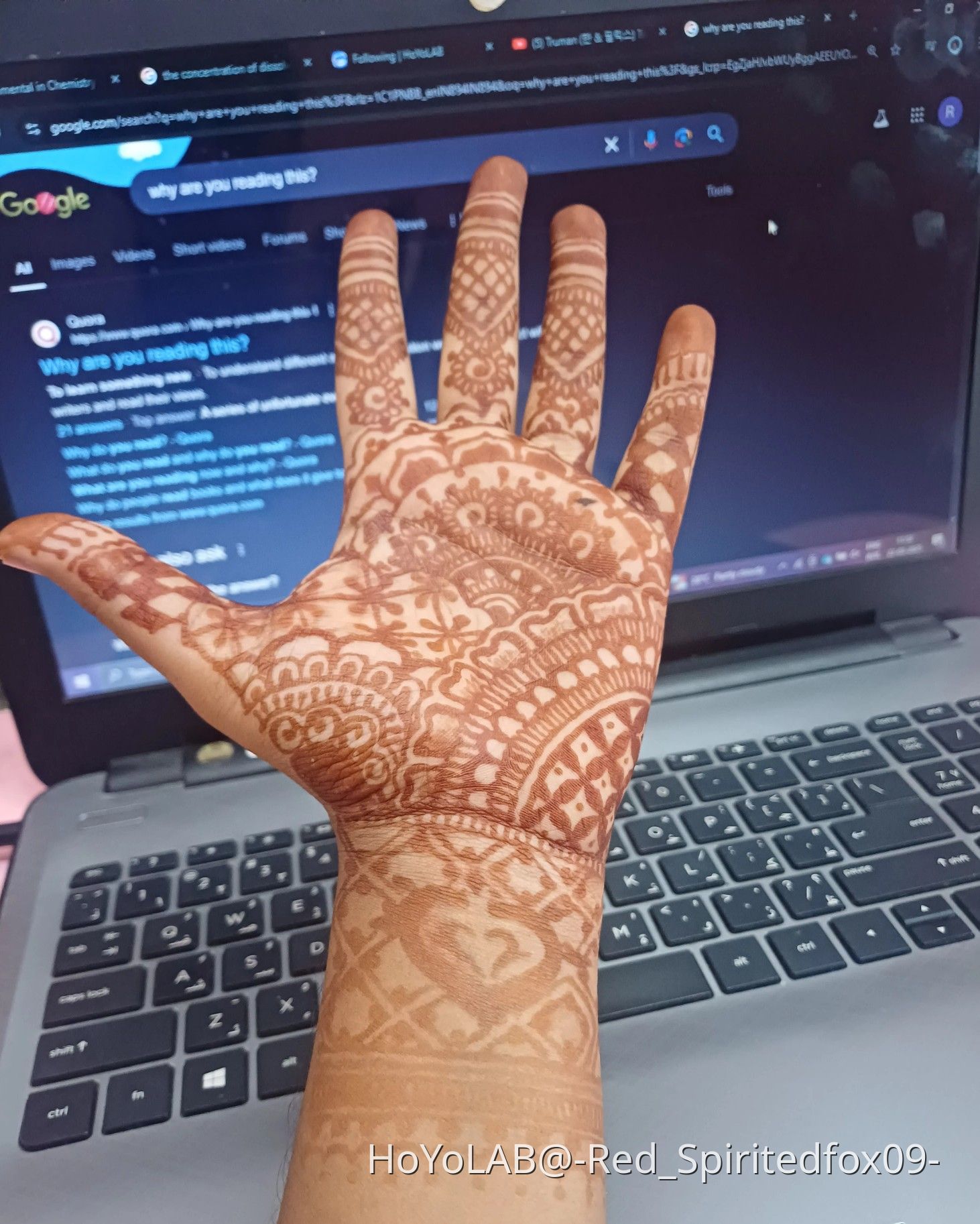 Henna!!! (I wrote a silly poem while waiting for it to dry lol XD ...