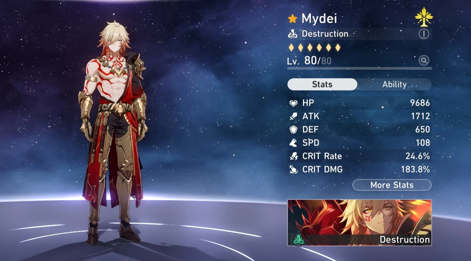 Mydei build progress Honkai: Star Rail | HoYoLAB