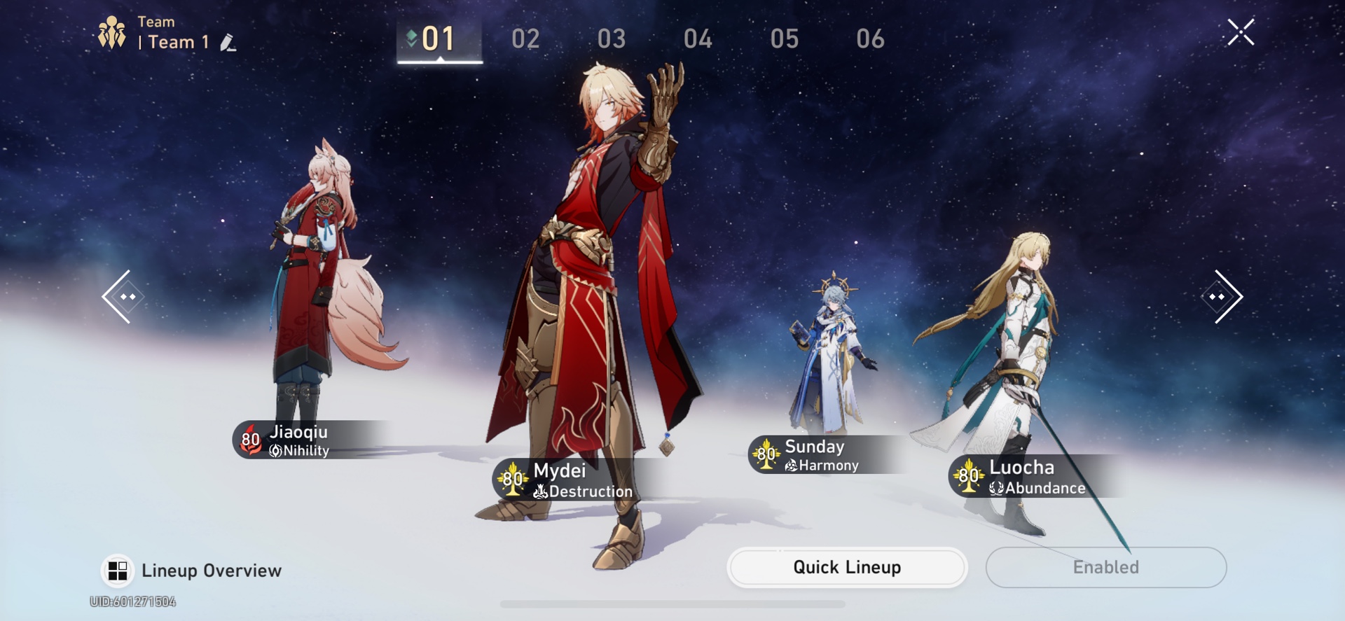 Method 3: Show off your Mydei team lineup and equipment! Honkai: Star ...