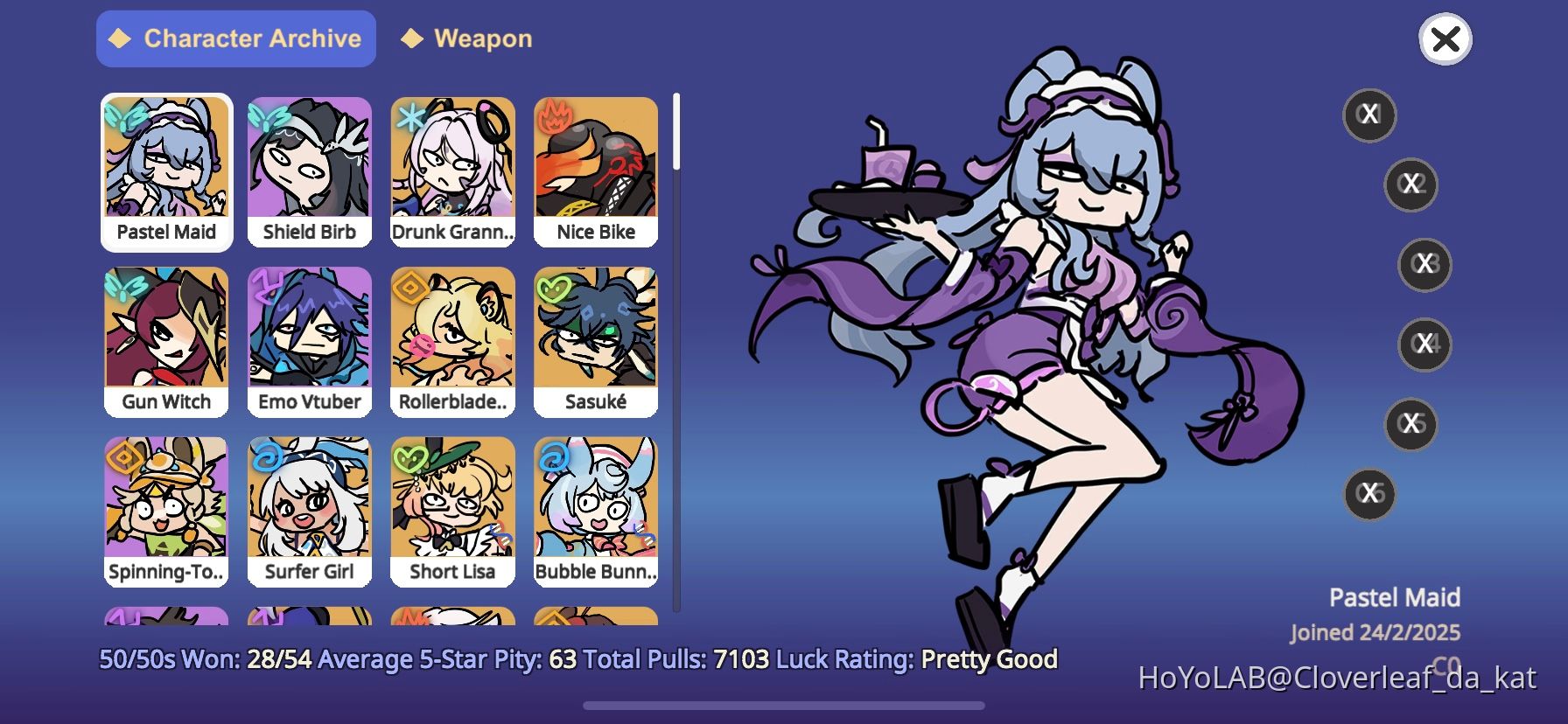 After so long I finally got every single character in silly wisher ...