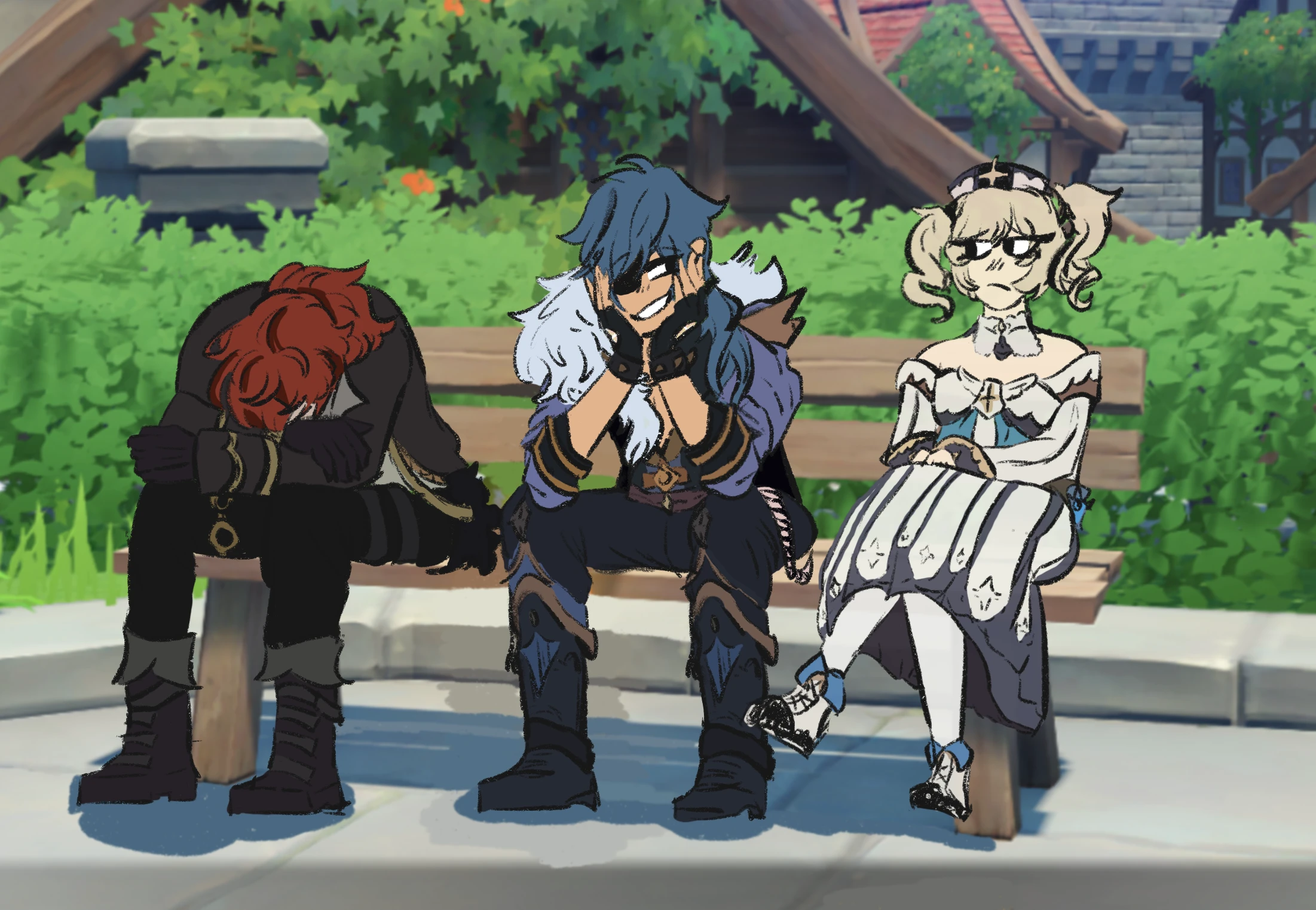 “This Bench is freshly painted.” Genshin Impact | HoYoLAB