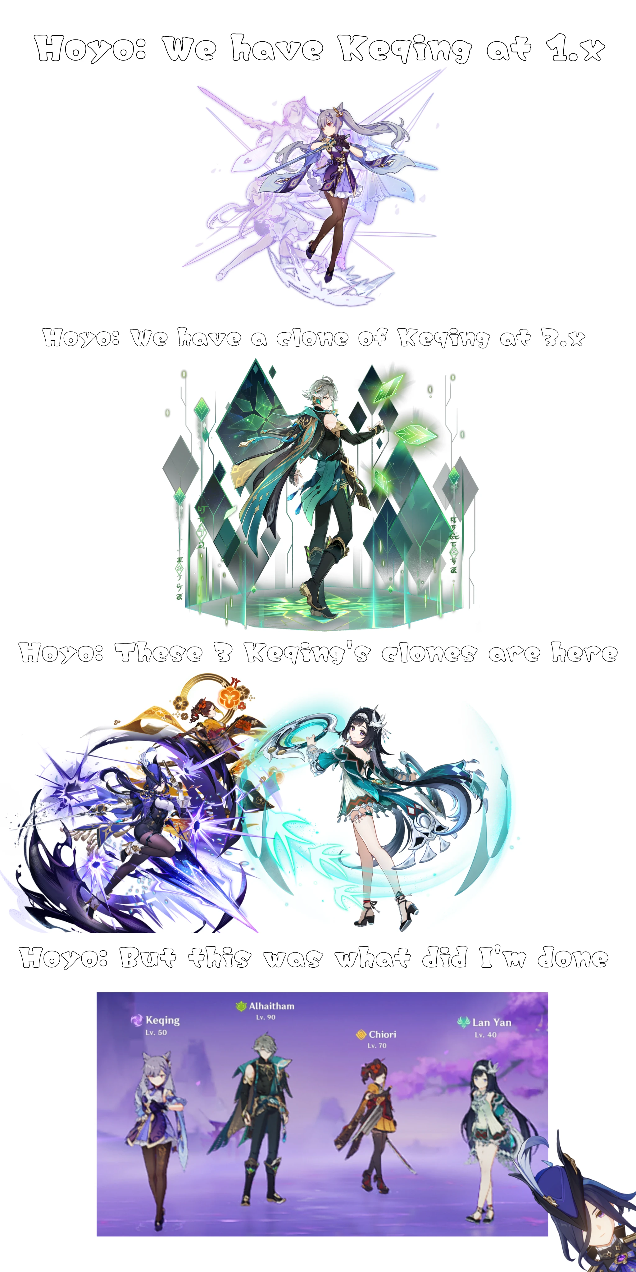 I'm a Keqing's clones collector (Keqing's clones meme) Genshin Impact ...