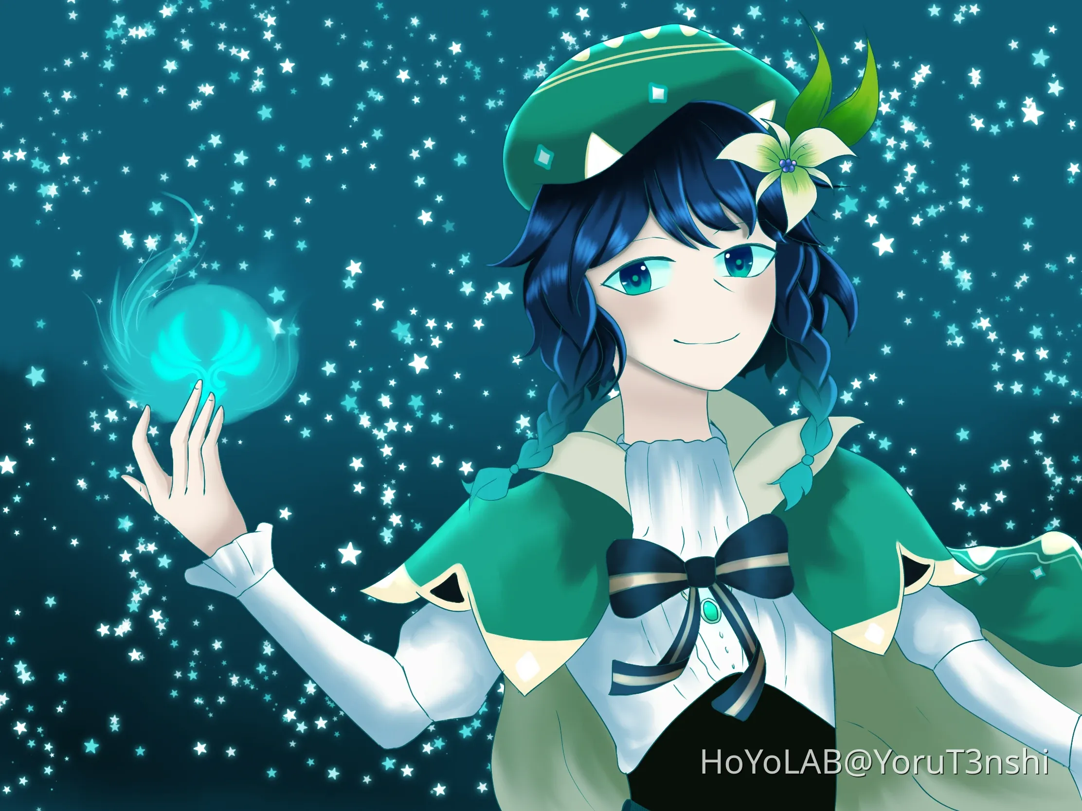 An old Venti drawing I created in 2021 Genshin Impact | HoYoLAB