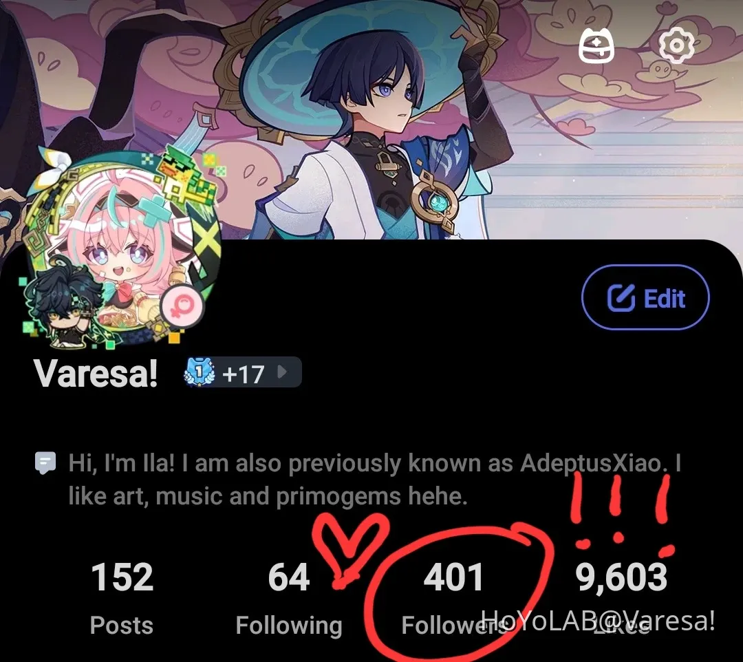 THANK Y'ALL SO MUCH FOR 400 FOLLOWERS!! | HoYoLAB
