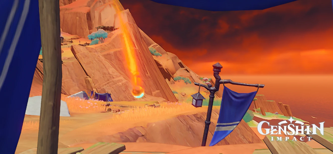 It's so calming to hide in the tents safely as you watch the volcano ...