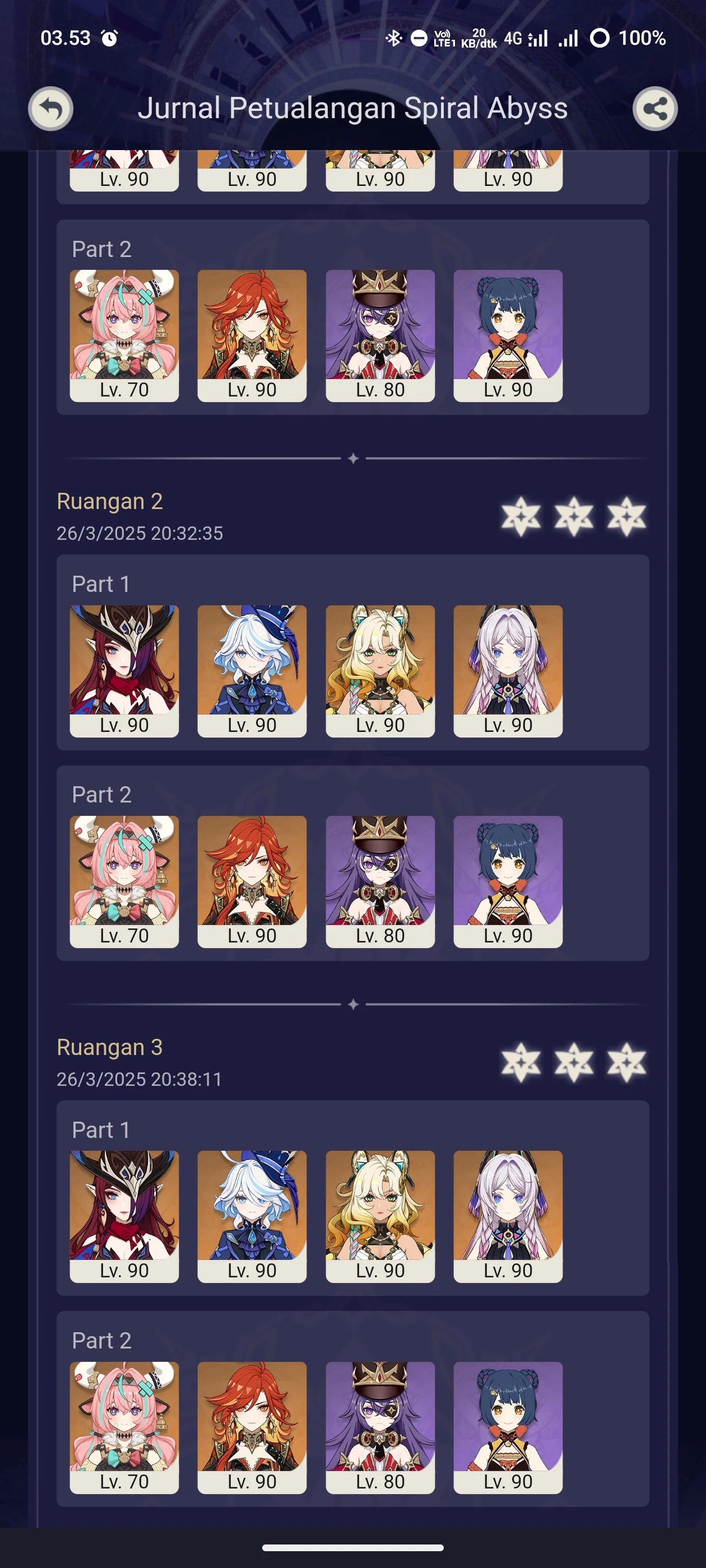 Varesa LV 70 Ratain Spiral Abyss🍑 Genshin Impact | HoYoLAB