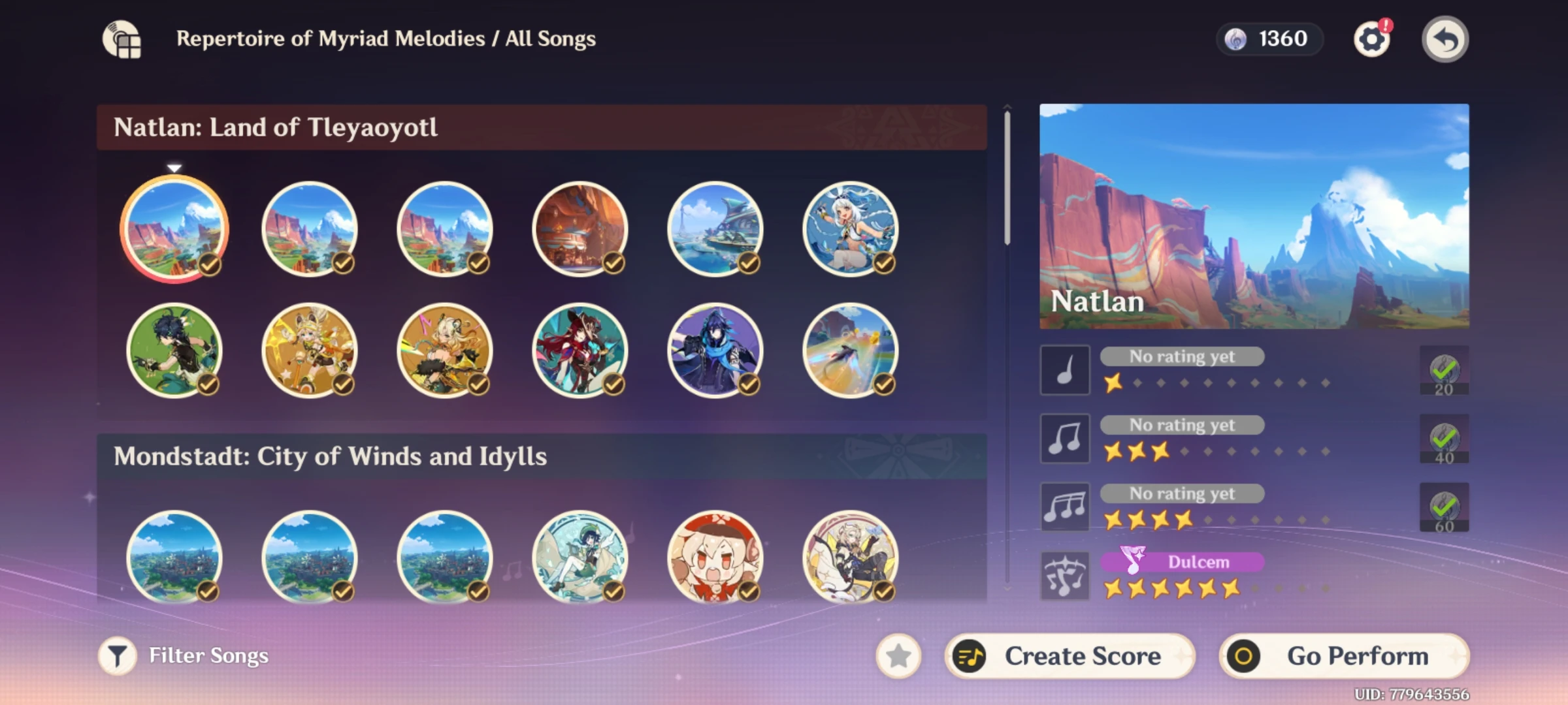 I completed all Natlan songs on legendary level Genshin Impact | HoYoLAB