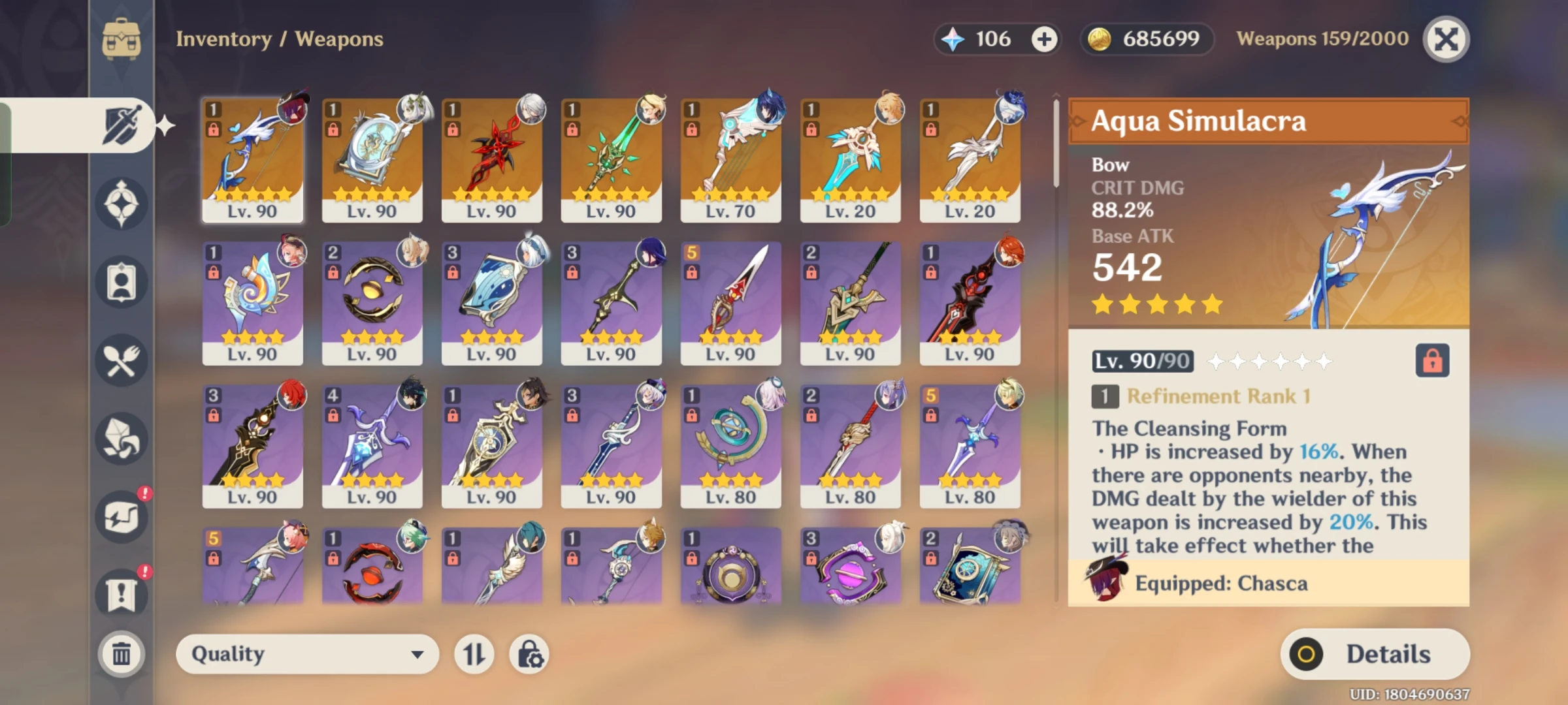 all the weapons i got from F2P Genshin Impact | HoYoLAB