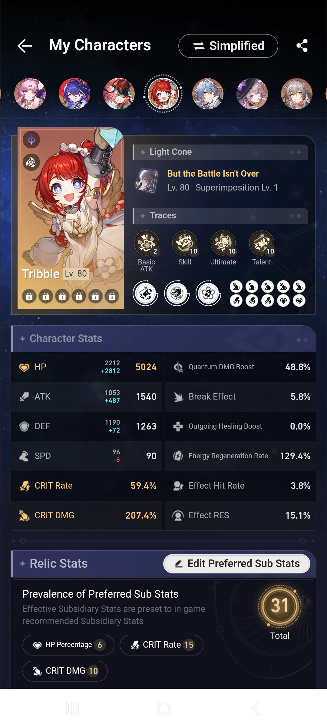 i sacrifice my kafka and blackswan relic for this powerful tribbie ...