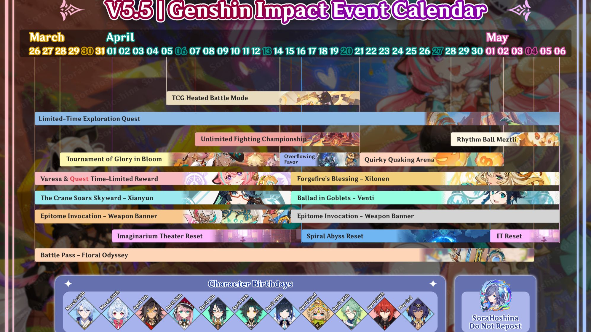 [V5.5] Genshin Impact 5.5 Calendar | Which banner will you pull ...