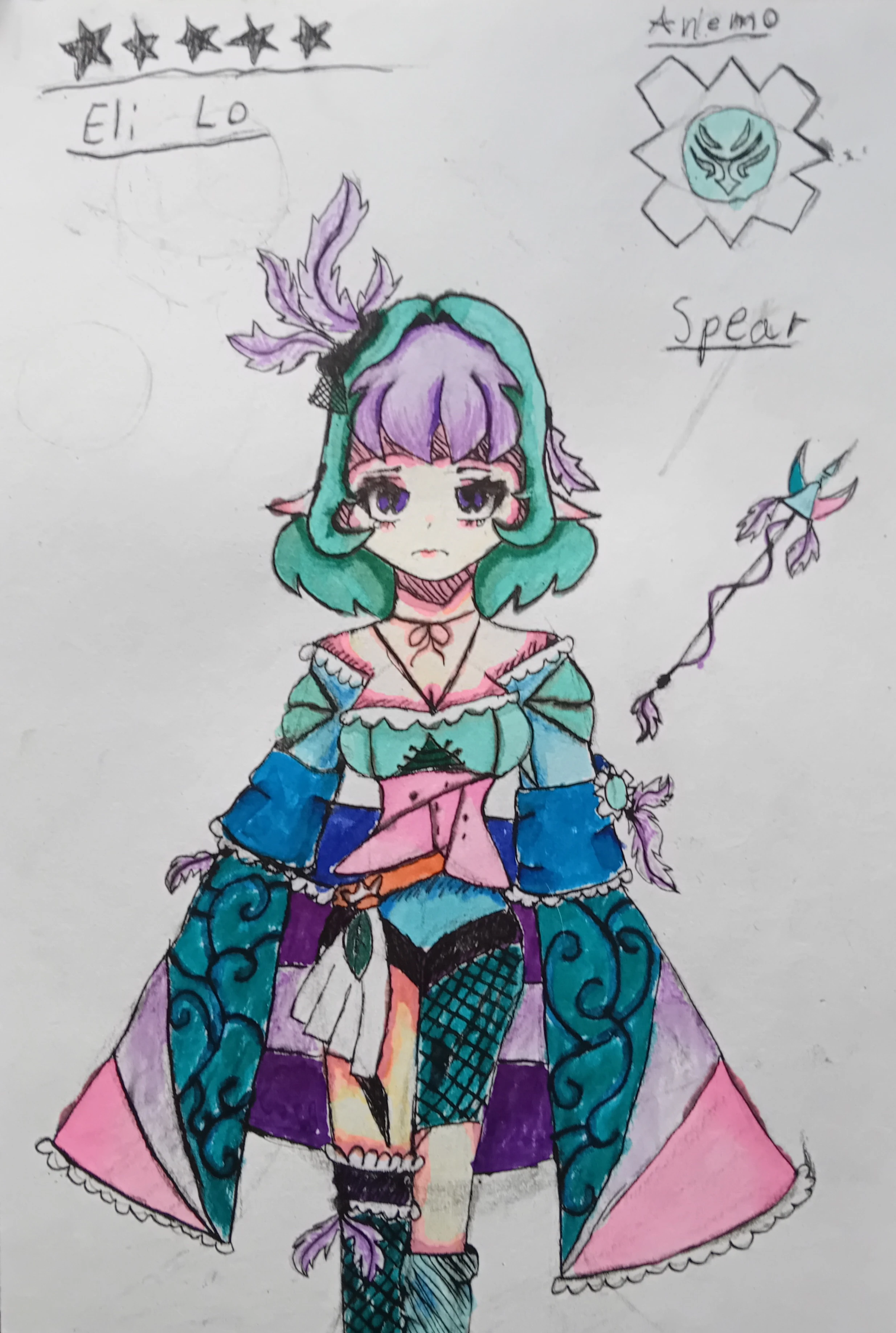 The genshin impact character dat i mayd! her name is Eli Lo! ️ Genshin ...