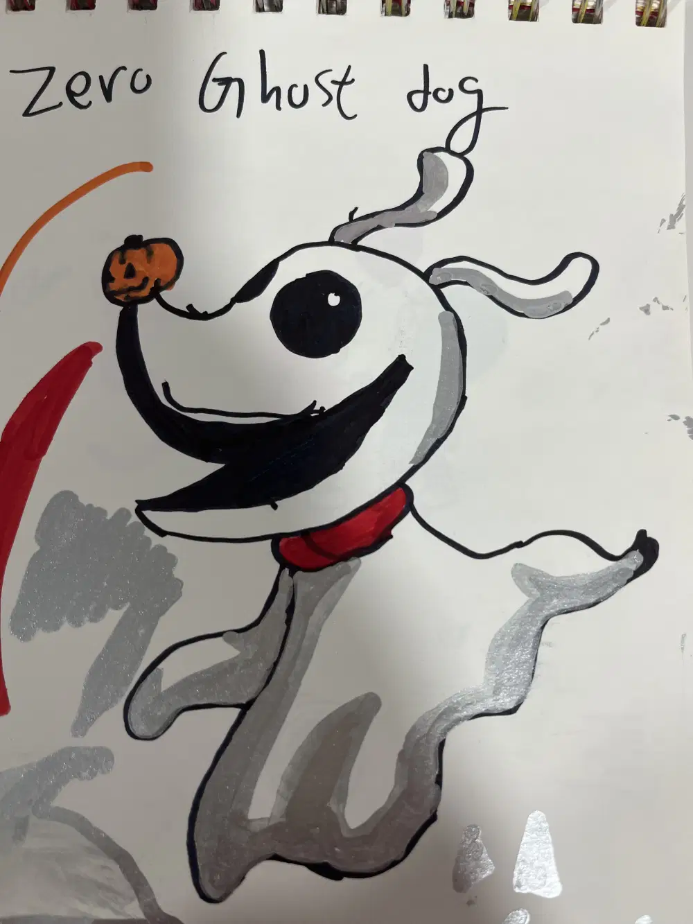 how to draw jack skellingtons dog