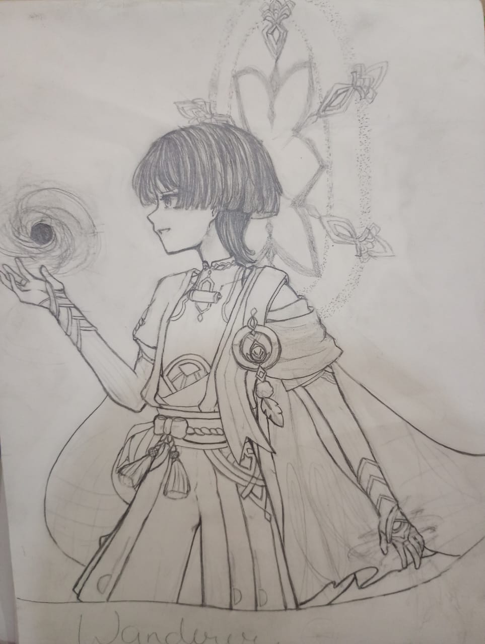 Wanderer sketch (outline) Genshin Impact | HoYoLAB