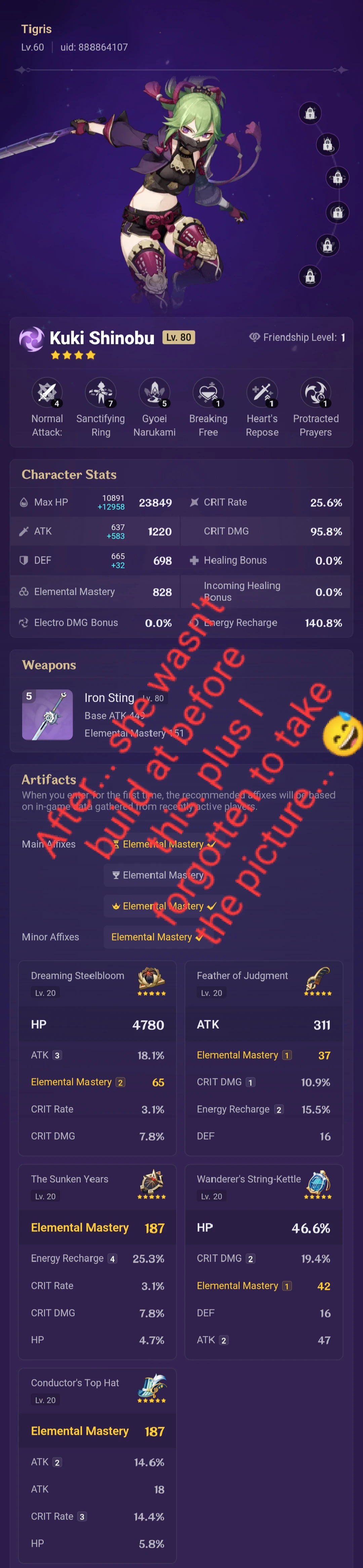 Kuki Rebuild (Cough* Build) Genshin Impact | HoYoLAB