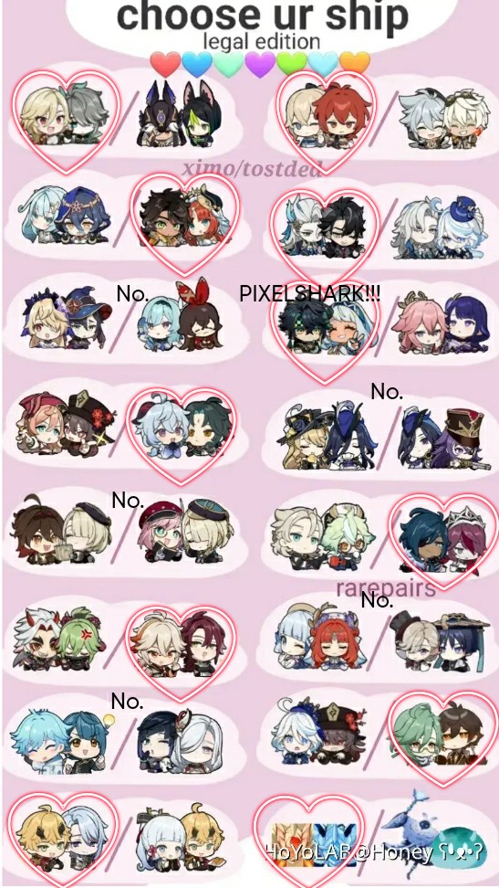 Choose ur ship trend :) Genshin Impact | HoYoLAB