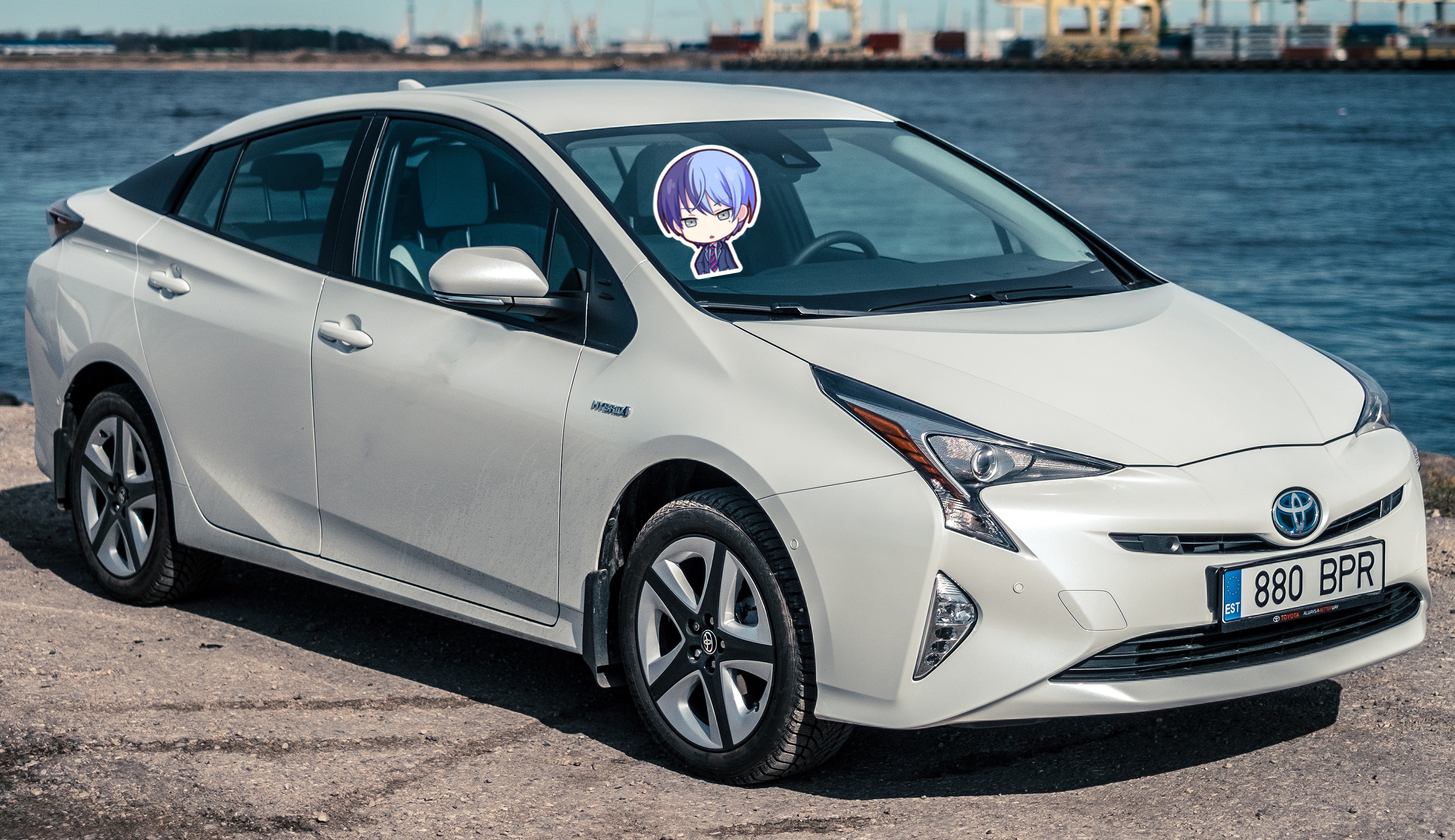 Badly edited photo of me driving a Toyota Prius | HoYoLAB
