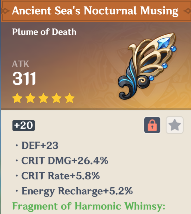 Artifact for this day. Mid feather. New sets new me. Genshin Impact ...