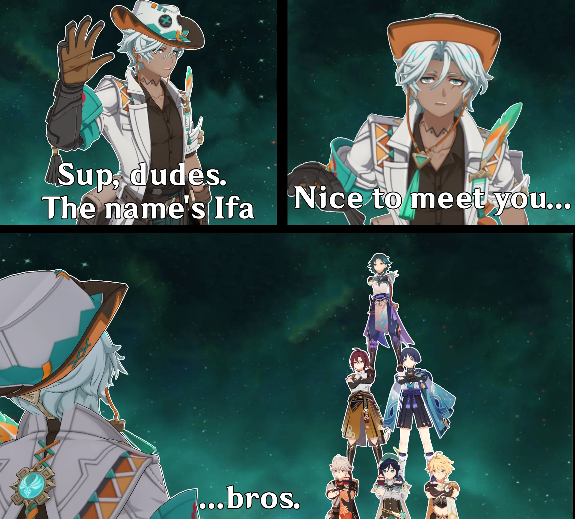 Ifa meeting his fellow Anemo bros 😆 Genshin Impact | HoYoLAB