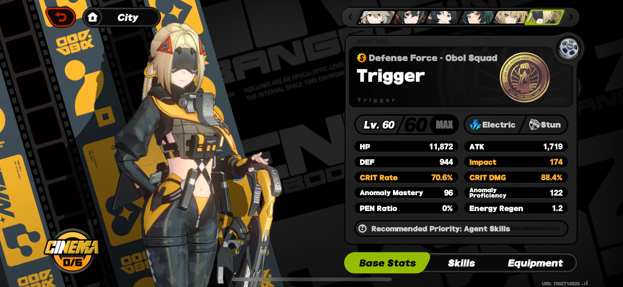 Day 1 No W engine Trigger build, 82% CR in combat Zenless Zone Zero | HoYoLAB