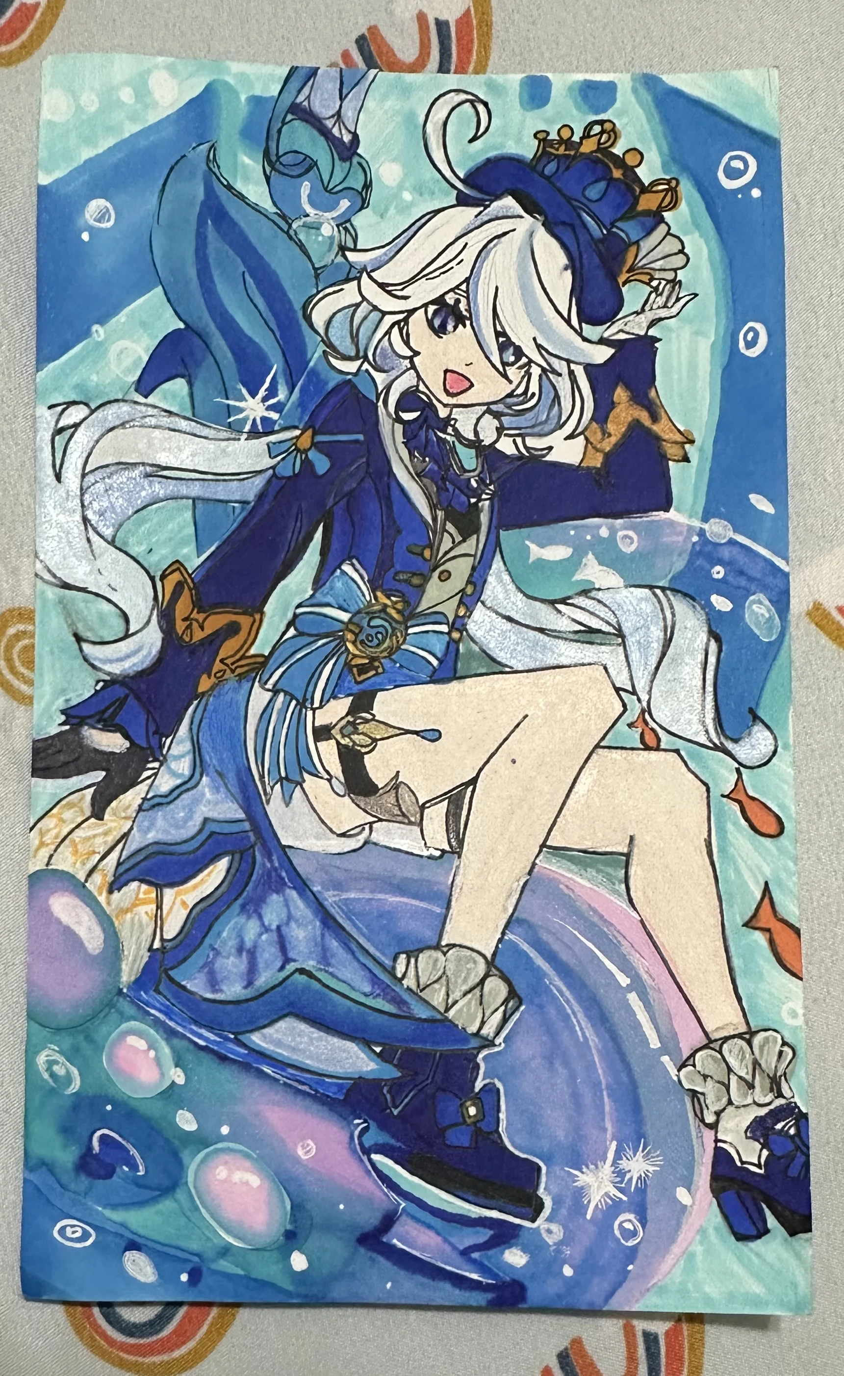 I finished my Furina TCG card! Genshin Impact | HoYoLAB