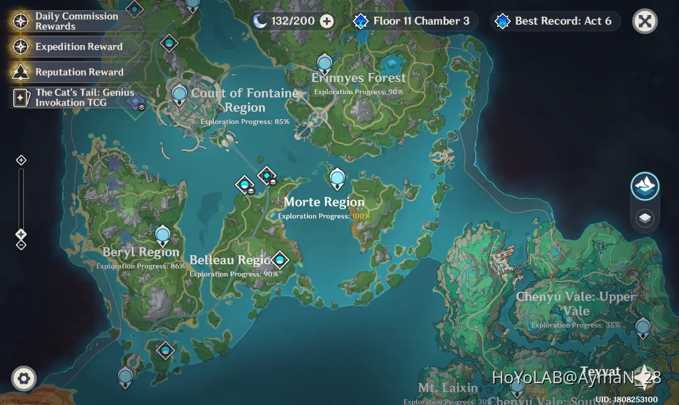 Ist 100% in Fontaine (& chev) Genshin Impact | HoYoLAB