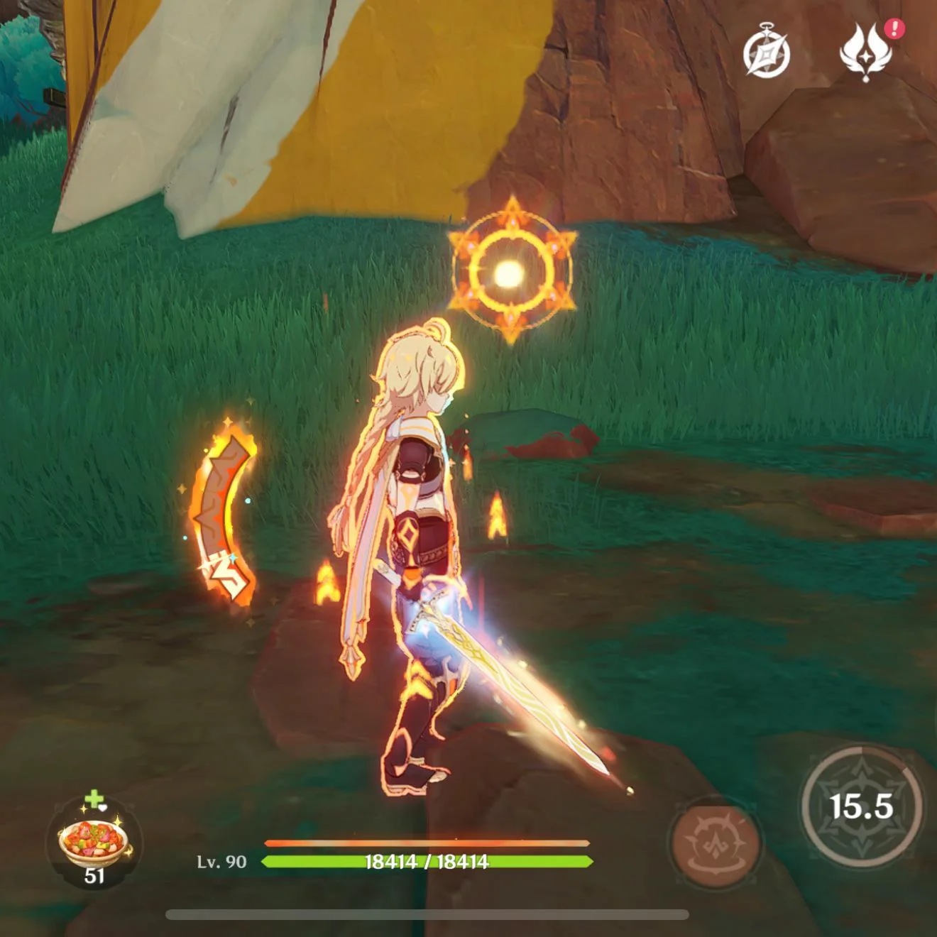 Pyro Traveler’s C6 makes this sword look so divine! Genshin Impact ...