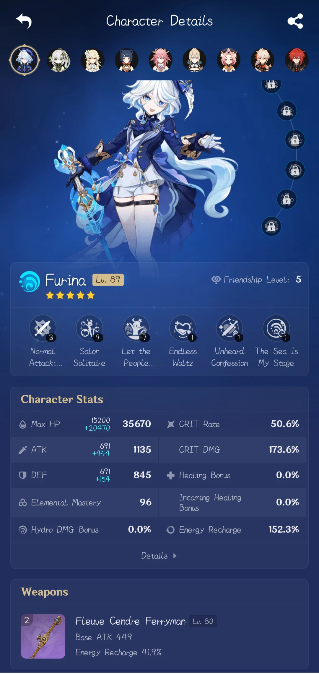guys i need advice for my furina (I'm new-ish) Genshin Impact | HoYoLAB