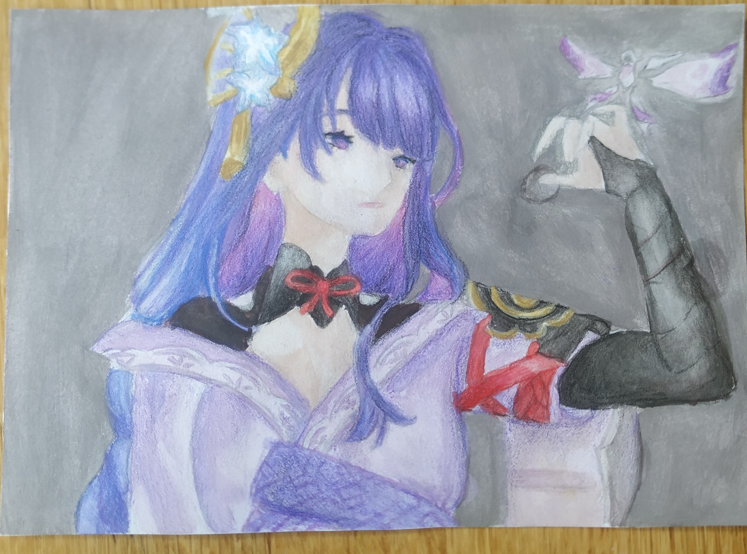 Raiden Shogun finished watercolor fanart! -Requested- Genshin Impact ...