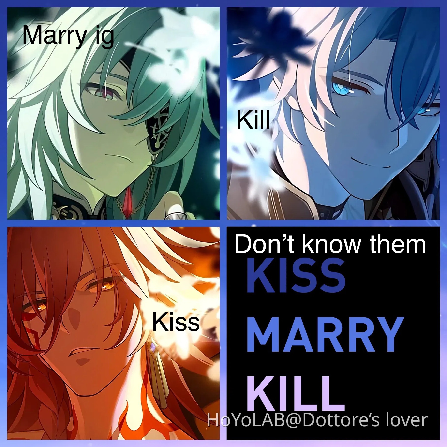 Kiss, marry, kill hsr template Honkai: Star Rail | HoYoLAB