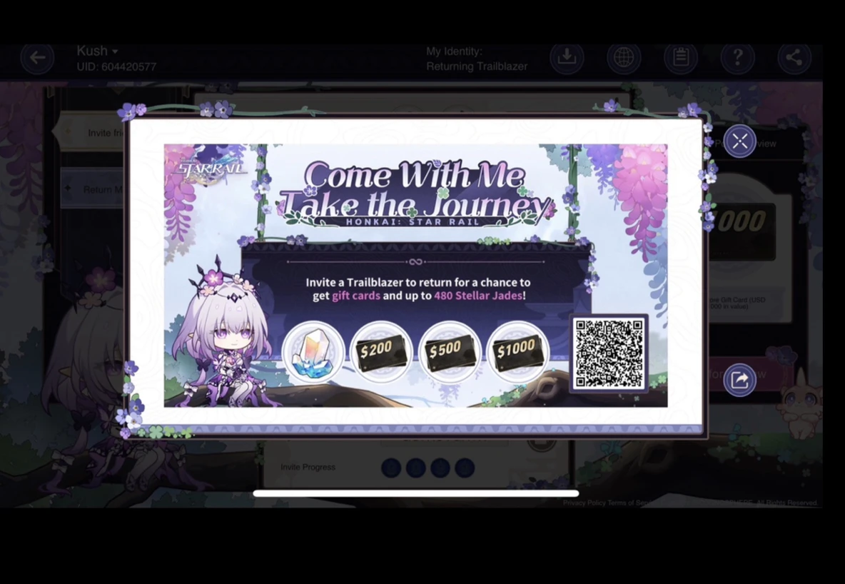 Hsr 2nd anniversary invite Honkai: Star Rail | HoYoLAB