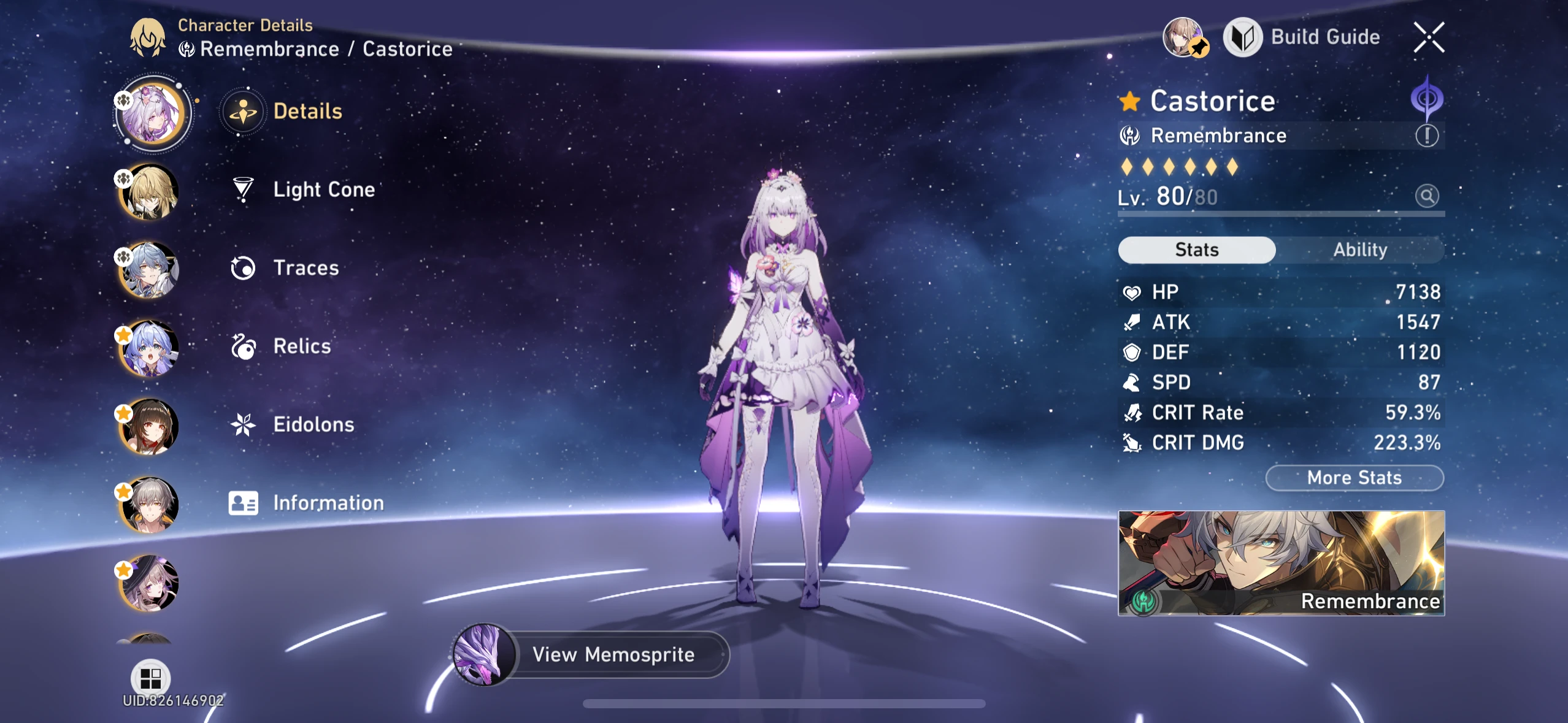 Castorice build for now! Honkai: Star Rail | HoYoLAB