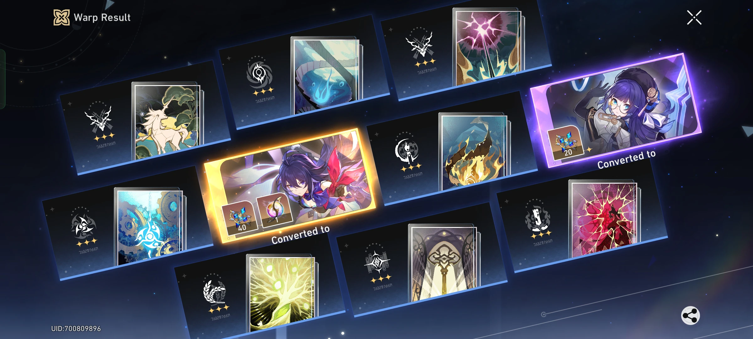 How my pulls went (Also got fugue as well forgot to take the screenshot ...