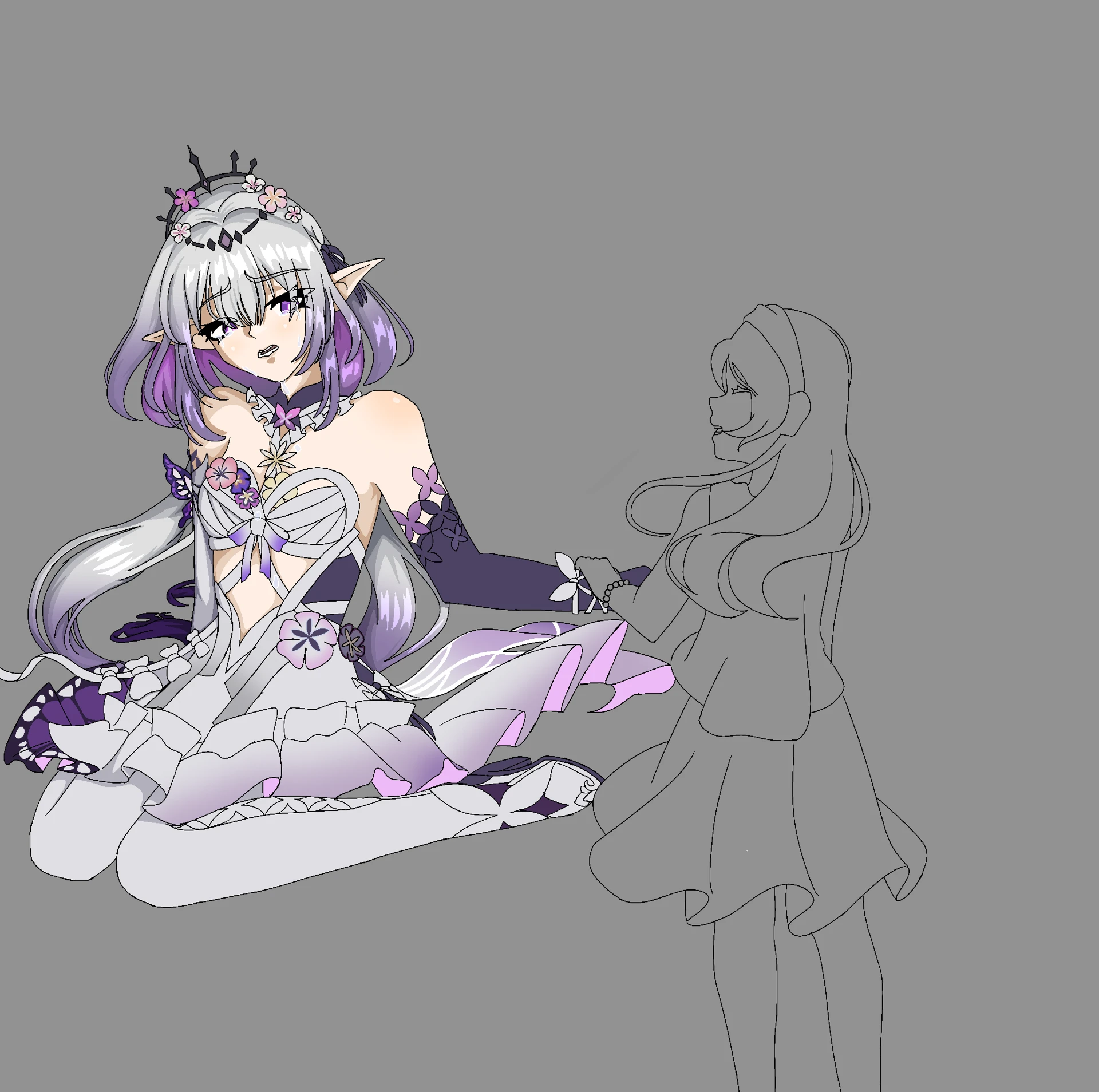 Drawing castorice because I like shaojis writing Honkai: Star Rail ...