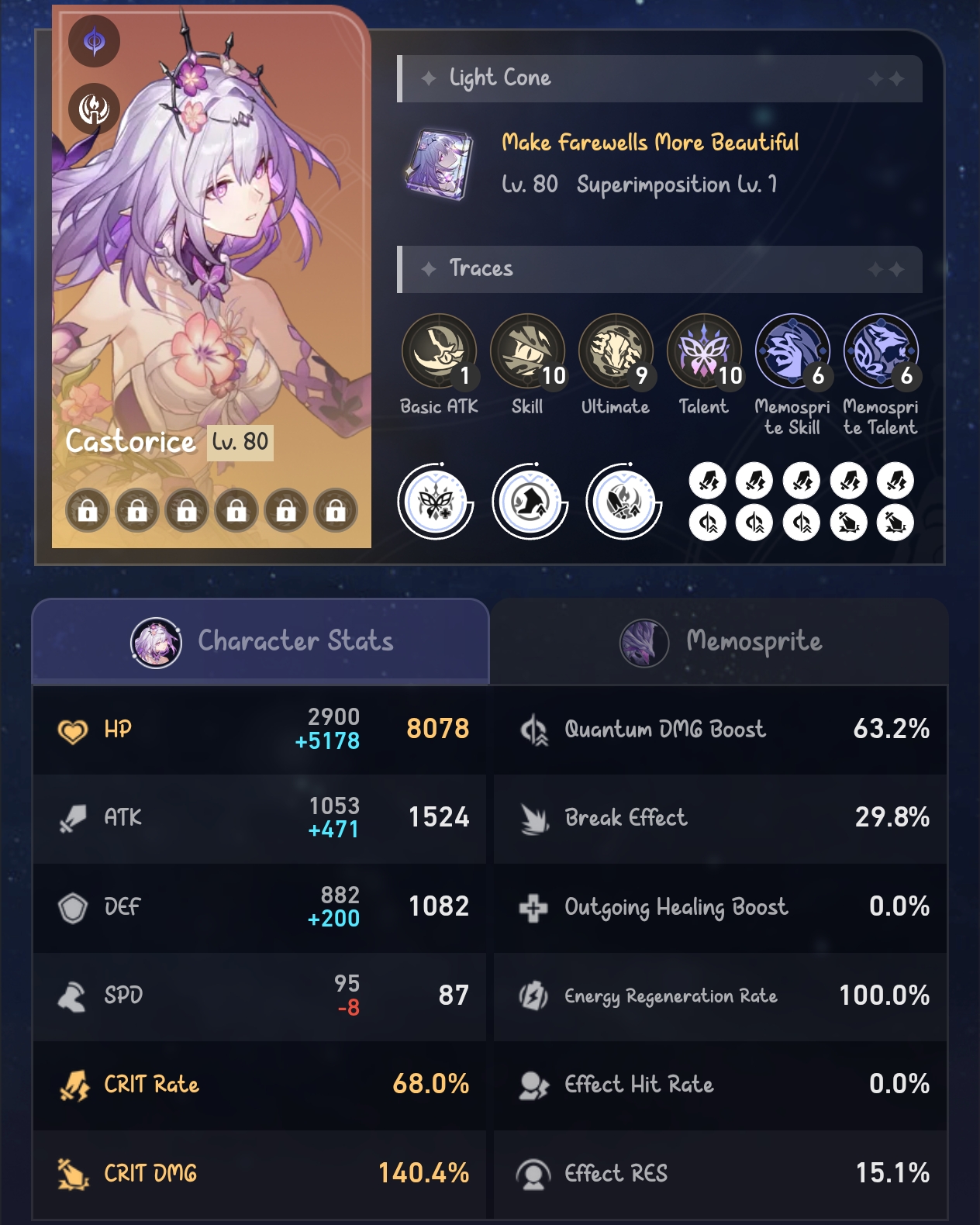 Castorice build help please! Honkai: Star Rail | HoYoLAB