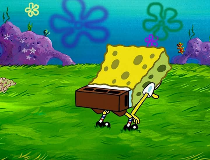 Spongebob see something in grass | HoYoLAB